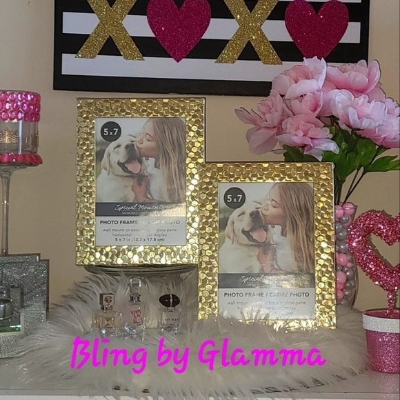 Accents | New Glam Set Of 2 Wall Art Decor Gold Frames 5x7 | Poshmark